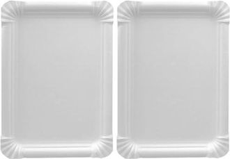 Papstar Pappteller/Einwegteller eckig, wei&szlig; pure (250 St&uuml;ck), 16.5 x 20 cm, aus Frischfaserkarton, biologisch abbaubar, f&uuml;r Feste und Veranstaltungen wie Gebu