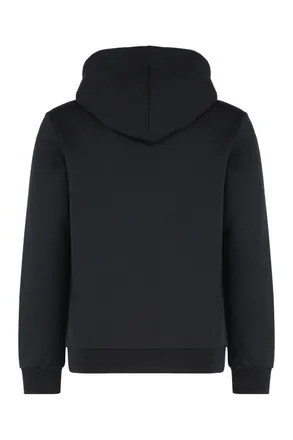 A.P.C. Mens Cotton Hoodie Black-White Jumpers Black/white Sweater