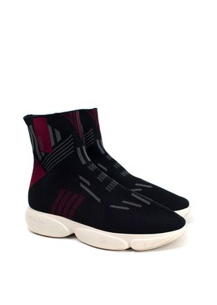 Prada Black Cloudbust 40 High-top Trainers Size 40.5