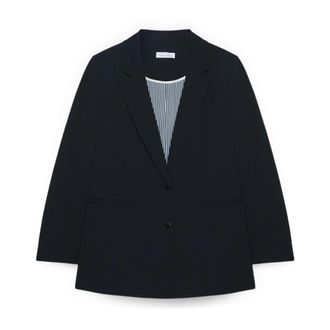 Fiorella Rubino Figurbetonter Blazer aus Stretch-Stoff - - Jackets - Damen - Schwarzk - 5XL
