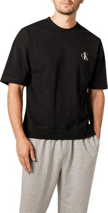 Calvin Klein Underwear Herren T-Shirt schwarz Baumwolle & Mix unifarben