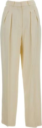 Loulou Studio Femme, Pantalons, Blanc, Taille: 40 FR Wide Pantalons