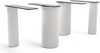 DELIFE Tischgestell Pilier Metall Weiß für Tischplatten ab 200 cm, Gestelle