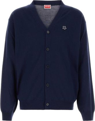 Kenzo Homme, Pulls, Bleu, Taille: L Boke Flower Cardigan