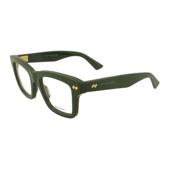 Bottega Veneta unisex, Accessoires, Vert, Taille: 51 MM Lunettes carr&eacute;es avec d&eacute;tails dor&eacute;s
