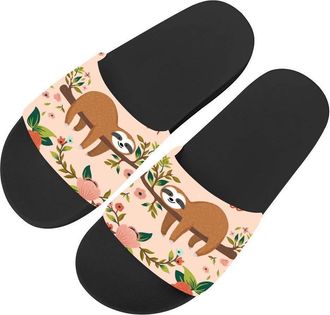 CHAQLIN Faultier Baby Muster Schuhe Herren Damen niedlichen Pantoffel Sommerurlaub Strand Wanderschuhe rutschfeste Duschsandalen Badeschuhe 38 EU