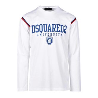 Dsquared2 Homme, Tops, Blanc, Taille: S T-shirt en coton