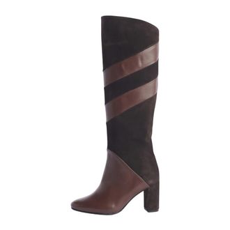 L'Arianna Wildlederstiefel mit farbigen B&auml;ndern - - Shoes - Damen - Braun - 36 EU