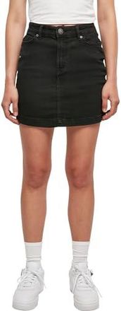 Urban Classics Femmes Ladies Organic Stretch Denim Mini Skirt Jupe, Black Washed, 28 aux