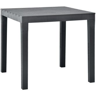 vidaXL Gartentisch Anthrazit 78x78x72 cm Kunststoff - Vidaxl