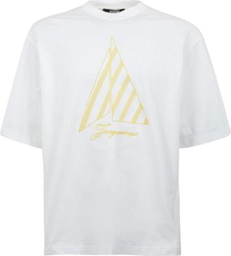 Jacquemus Homme, Tops, Blanc, Taille: XL Le T-shirt Voilier