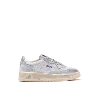 Autry Femme, Chaussures, Blanc, Taille: 38 EU Baskets Medalist Basses pour Femmes Wht/Silver