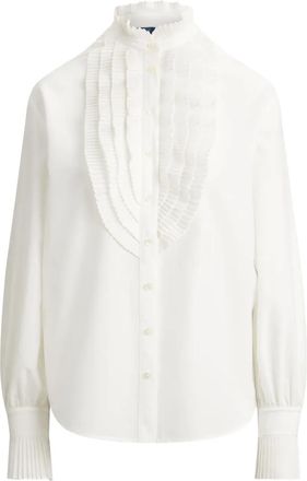 Polo Ralph Lauren Hemd mit Rüschendetail - Weiß