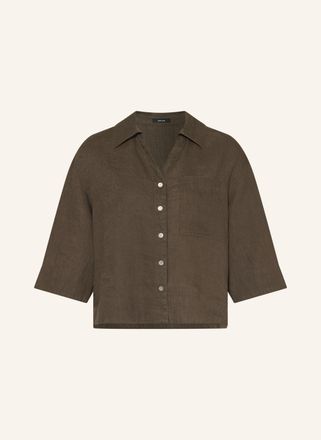 OPUS Blusenshirt Flippa Aus Leinen gruen