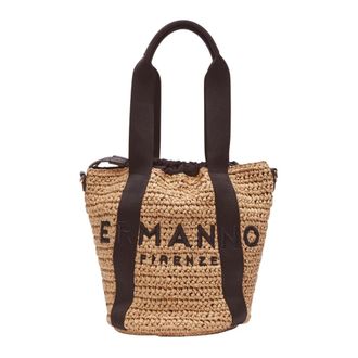 Ermanno Scervino Raffia Medium Hobo Bag - - Bags - Damen - Braun - ONE SIZE