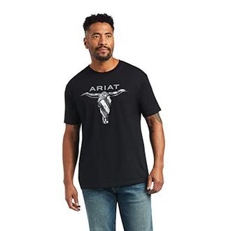 Ariat Ariat MNS STR Skull USA SS T-SH Blk Chemise, Noir, Taille XL Homme