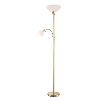 Lindby Stehlampe Elaina (Modern) in Gold/Messing aus Metall (2 flammig, E27) - Deckenfluter Stehleuchte Floor Lamp Standleuchte Wohnzimmerlampe Wohnzimmerleu