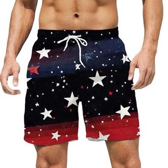 Generic Short de plage d&eacute;t&eacute; pour homme - Pantalon de plage d&eacute;contract&eacute; tendance confortable am&eacute;ricain respirant, Noir, 3XL