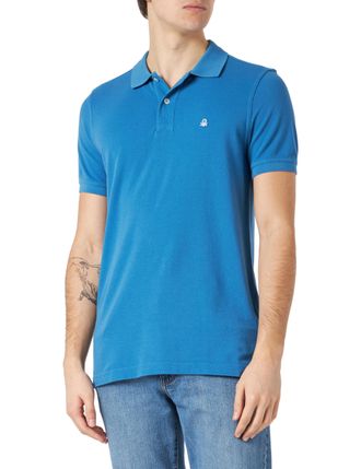 Benetton Herren Poloshirt M/M 3089J3179 Polohemd, Bluette 3 m6, Large