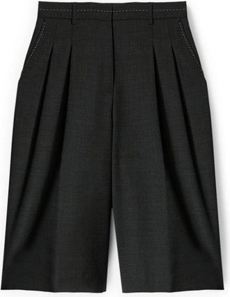 Motivi Femme, Shorts, Gris, Taille: 42 FR Bermuda taille haute avec surpiq&ucirc;res