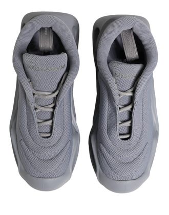 Dolce & Gabbana Womens Gray Slip On Wave Low Top Sneakers Polyester Viscose