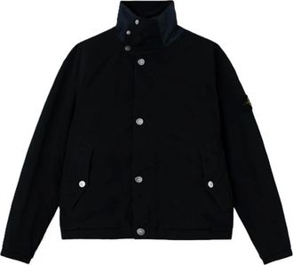 Stone Island Homme, Vestes, Noir, Taille: M Light Compact Touch Poly-tc Jacket