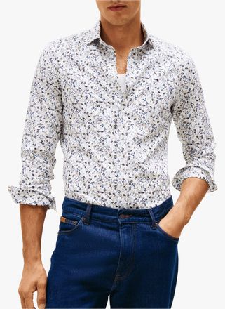 Tommy Hilfiger Chemise fleurie col classique en coton