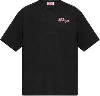 Kenzo Homme, Tops, Noir, Taille: S T-shirt avec logo