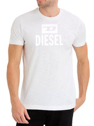 Diesel Rundhalsshirt Slim Fit - T-Diego Tone On Tone 100 Wei&szlig;