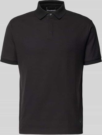 Emporio Armani Slim Fit Poloshirt mit Strukturmuster