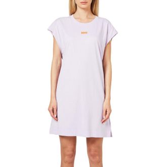 HUGO BOSS T-Shirt-Kleid f&uuml;r Damen, Rundhalsausschnitt (Violett)