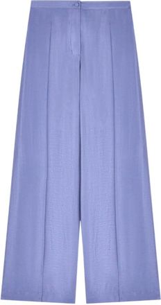 Emporio Armani Femme, Pantalons, Violet, Taille: 48 FR Pantalon ample en rayonne technique