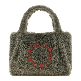 Stella McCartney Teddy-Effekt Logo-Tasche - - Bags - Damen - Grau - ONE SIZE