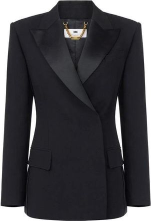 Elisabetta Franchi Damen, Jacken, Schwarzk, XLGr&ouml;&szlig;e