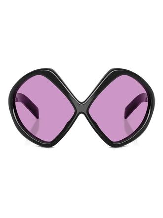 Prada Sonnenbrille mit Oversized-Gestell - Schwarz