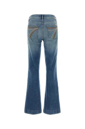 7 For All Mankind Womens Stretch Denim Dojo Jeans Blumedio Exterior: Cotton Elastane