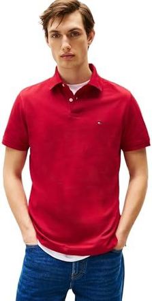 Tommy Hilfiger Polo Manches Courtes Homme 1985 Regular Fit, Multicolore (Medium Red), XXL