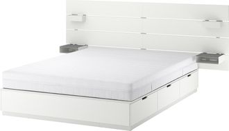 IKEA NORDLI Bettgestell + Aufbewahrung+Matratze