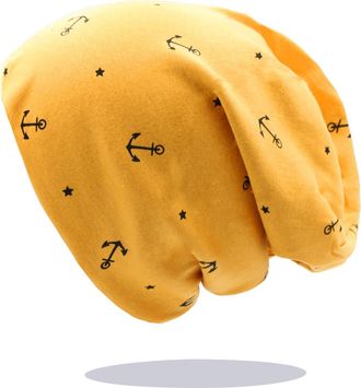 Glamexx24 Long Klassische Beanie M&uuml;tze: Herren Damen Winter M&uuml;tze, Unisex Laufm&uuml;tze f&uuml;r Fr&uuml;hling, Herbst und Winter Mit Anker Muster