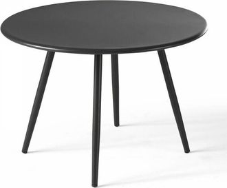 Oviala Oviala - Table basse ronde en métal grise - Palavas - Gris Anthracite