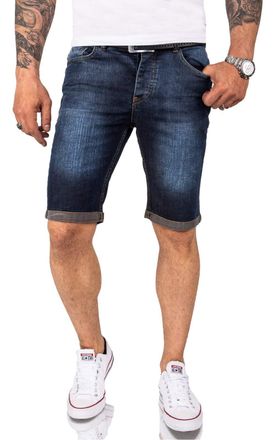 Rock Creek Herren Shorts Jeansshorts Denim Short Kurze Hose Herrenshorts Jeans Sommer Hose Stretch Bermuda Hose RC-2216 Dunkelblau W29