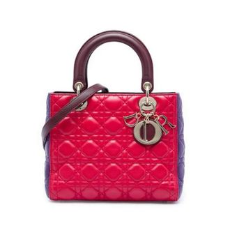 Dior Sac &agrave; main Lady Dior doccasion - Femme - Pre-owned - Rouge - Taille: ONE Size
