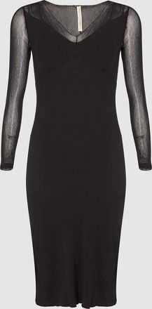 Raquel Allegra Robe Mi-Longue Poppy Noir