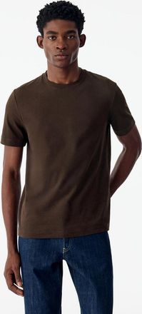 Arket Interlock-T-Shirt Mit Normaler Passform -Braun