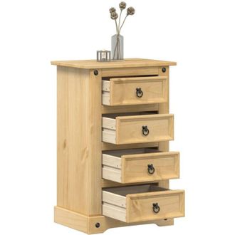 vidaXL Nachttisch Corona 53x39x84 cm Massivholz Kiefer - Vidaxl