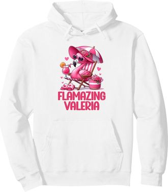 BDAZ Flamazing Valeria Pink Flamingo Tropical Beach Trip Damen Pullover Hoodie