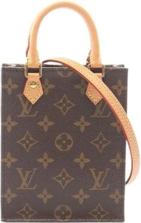 Louis Vuitton Sac Plat Monogram Petit Sac Plat doccasion - Femme - Pre-owned - Brun - Taille: ONE Size