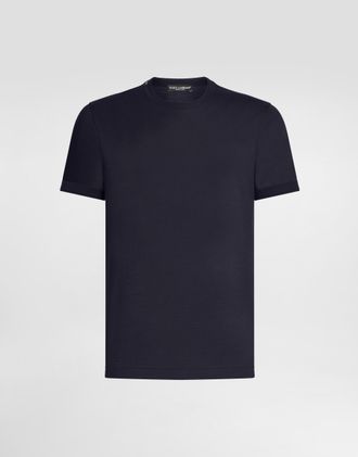 Dolce & Gabbana Short-sleeved Silk T-shirt - Mann T-shirts Und Polos Grey 44