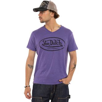 Von Dutch T-shirt homme regular fit col V en Slub jersey Ron