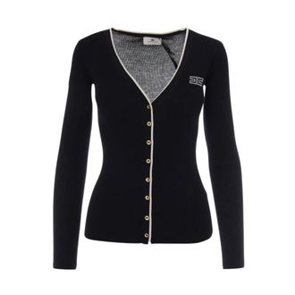Elisabetta Franchi Strickjacke - - Knitwear - Damen - Schwarzk - L